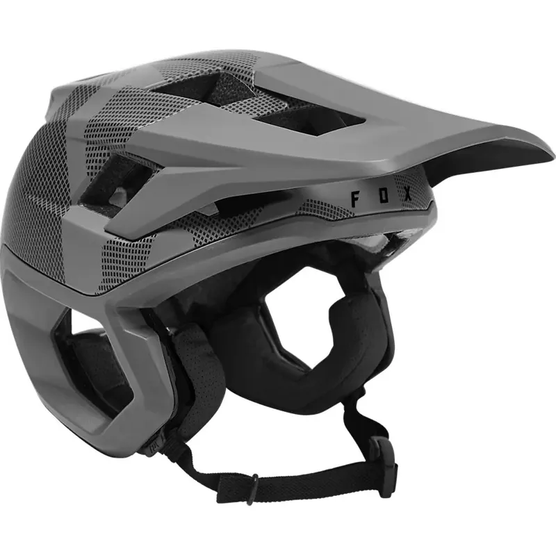 Fox Racing Dropframe Pro Helmet in Grey Camo